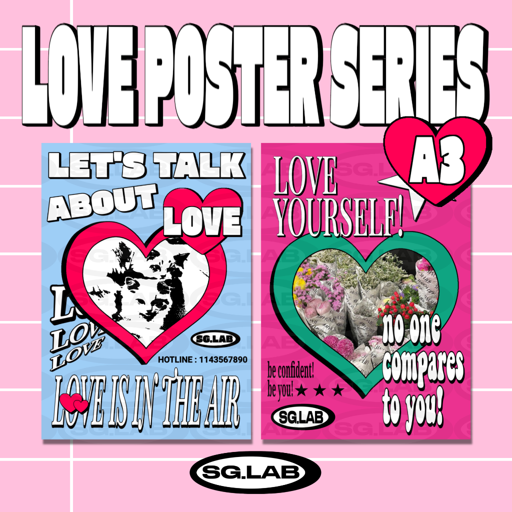 Jual [SG.LAB] POSTER LIPAT FOLDED POSTER A4 A3 LOVE AND COOL THEME ...