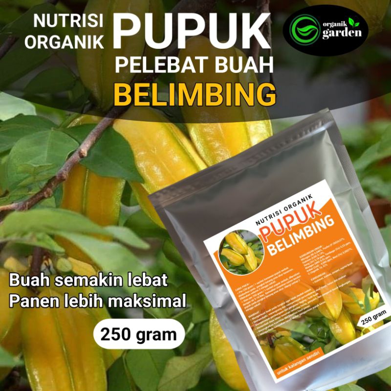 Jual pupuk pelebat buah BELIMBING | booster nutrisi organik 250 gram | Shopee Indonesia