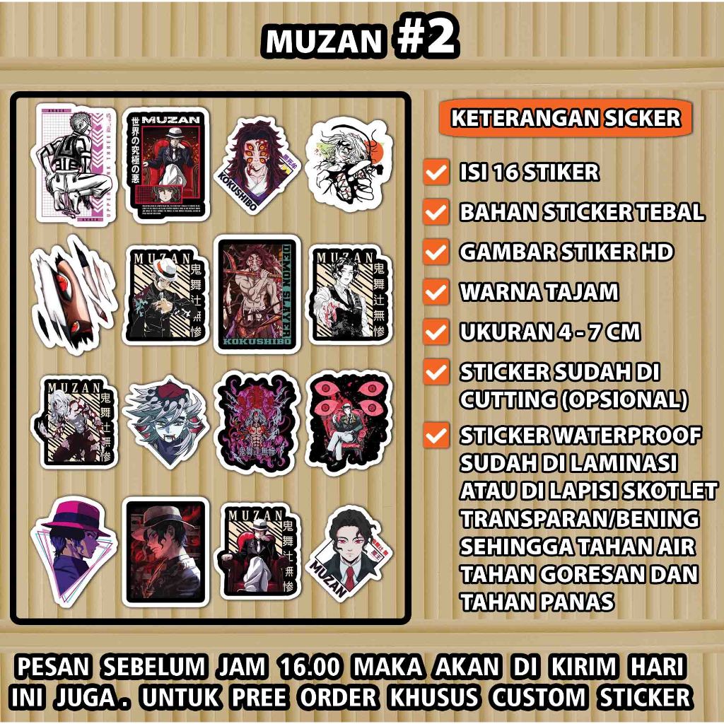 Jual 368 PCS Sticker Muzan Kibutsuji Demon Slayer - Muzan Kibutsuji ...