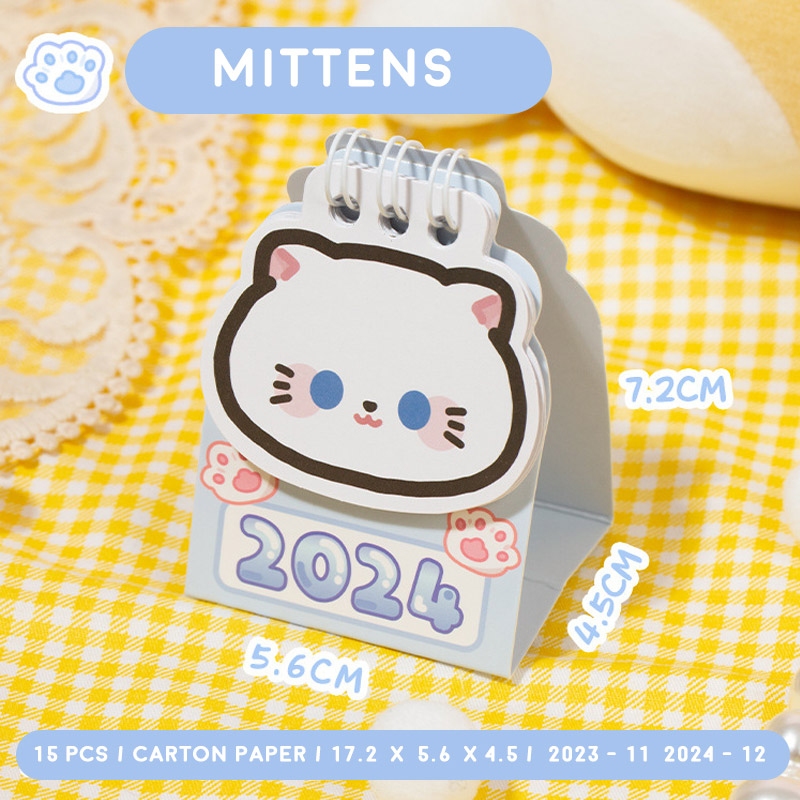 Jual Kalender 2024 | Kalender KUcing lucu | kalender meja aesthetic ...