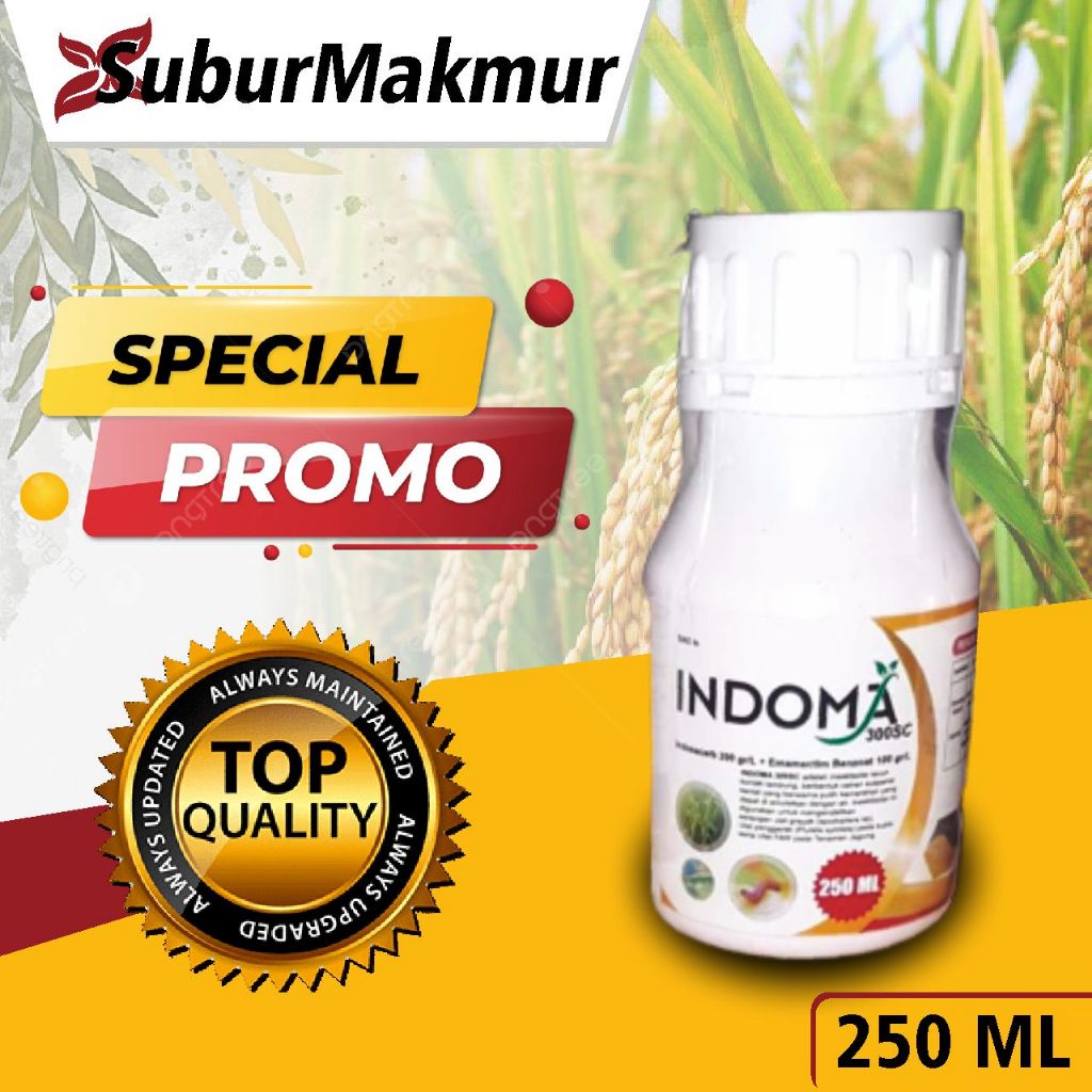 Jual INDOMA 300SC 250 ML BAHAN AKTIF EMMAMECTIN BENZOAT/INDOXACRAB ...