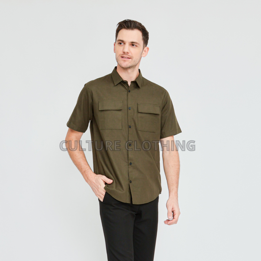 Jual MENZONE - Kemeja Pria Dewasa Kemeja Pria GOLDVA Army Polos Lengan ...