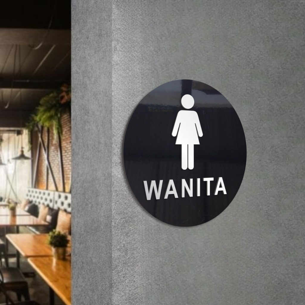 Jual sign system toilet - papan tanda area toilet - wall sign system ...