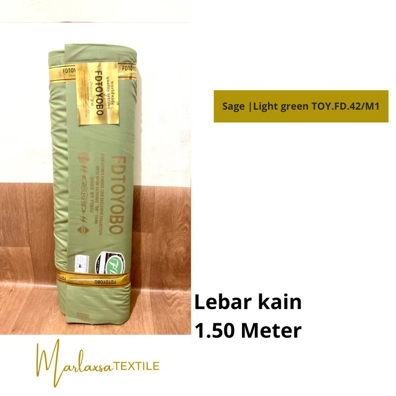 Jual KAIN KATUN TOYOBO FODU ORIGINAL | Sage | Hijau Sage | Shopee Indonesia