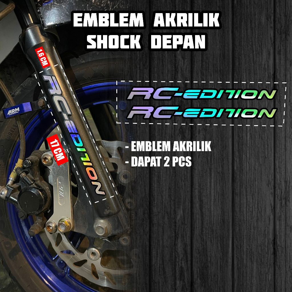 Jual Emblem Akrilik Shock Depan ( RC Edition ) Universal Dapat 2 Pcs ...