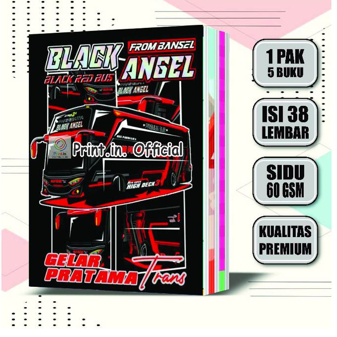 Jual Buku Tulis Custom Bus Mania 38 Lembar / Buku Tulis Sekolah ...