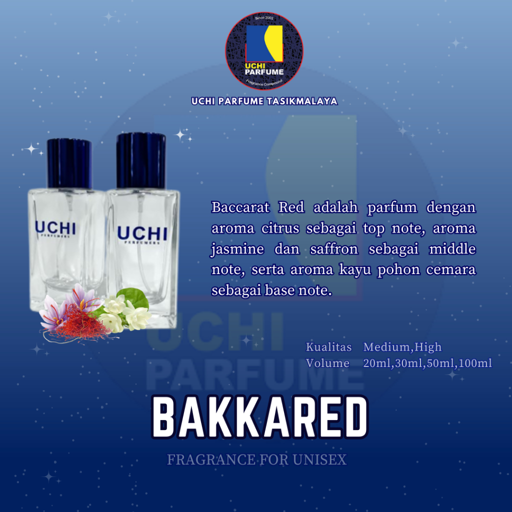 Jual Uchi Parfume Best Seller Parfum Refill BACCARAT RED (20ML, 30ML ...