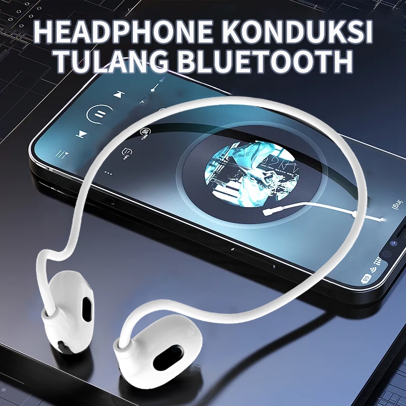 Jual Earphone Konduksi Udara Bluetooth 5.3 Headset Nirkabel Earpiece ...