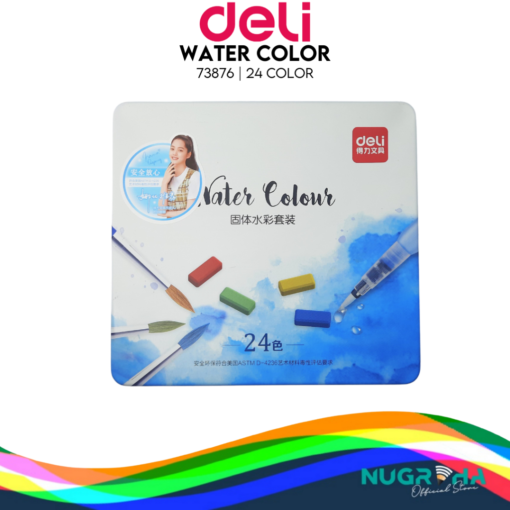 Jual Deli Solid Watercolor Set Cat Air Padat isi 24 warna 73876 ...