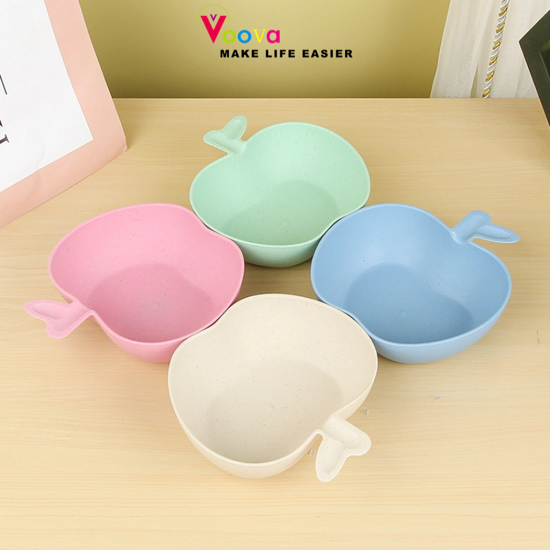 Jual VOOVA Mangkok bentuk Apel Wheat Straw Bowl | Mangkuk Plastik ...