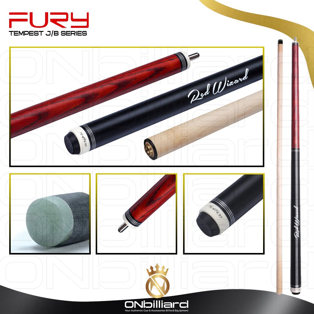 Jual Stick Fury Tempest Jump Break Cue Red Wizard | Fury Tempest ...