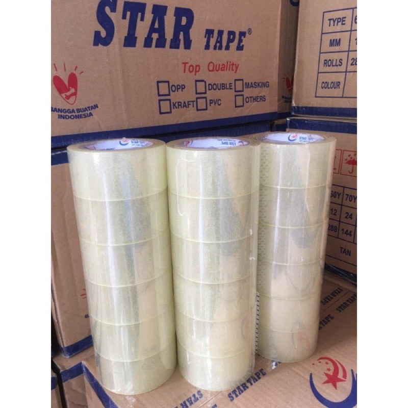 Jual LAKBAN satuan STAR TAPE (BENING&COKLAT) | Shopee Indonesia
