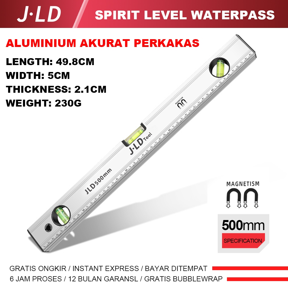 Jual JLD Spirit Level Waterpass Magnet Aluminium Akurat Perkakas 300mm ...