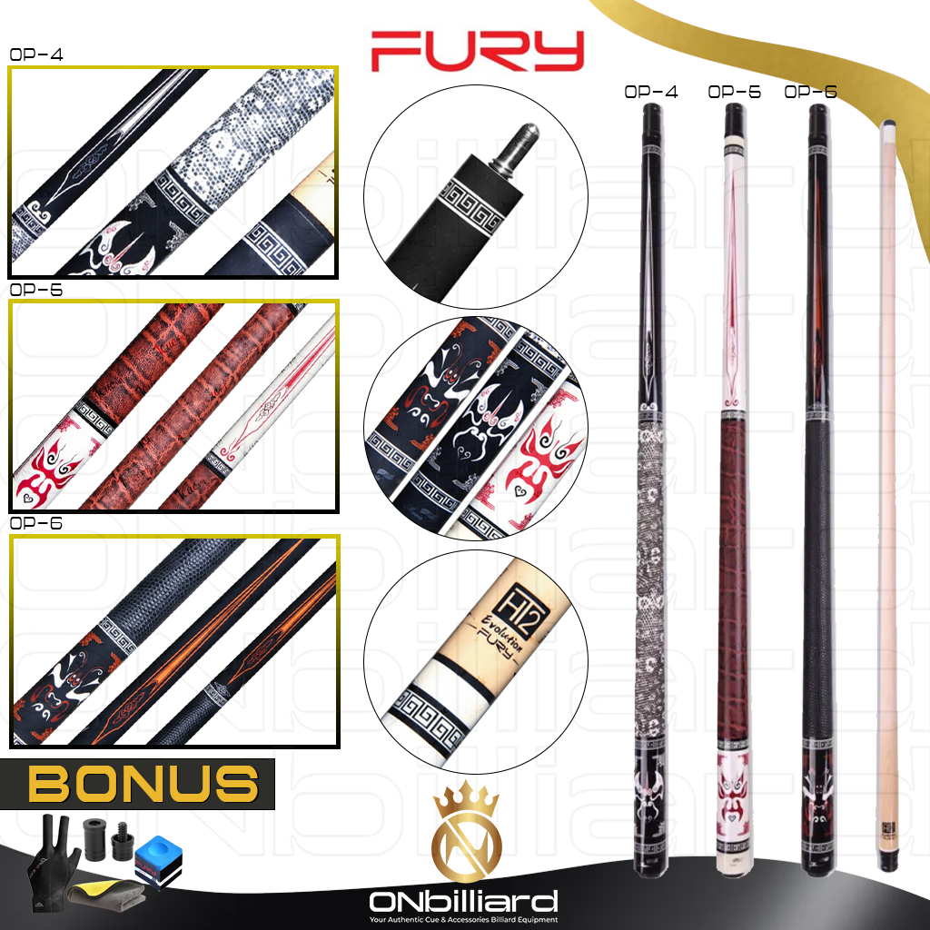 Jual Stick Billiard Fury OP Series OP-4 OP-5 OP-6 Cue / Stik Fury OP ...