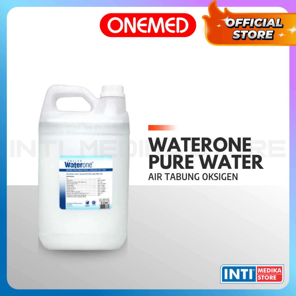Jual ONEMED - WATERONE 5 Liter | Pure Water | Aquadest | Air Tabung ...