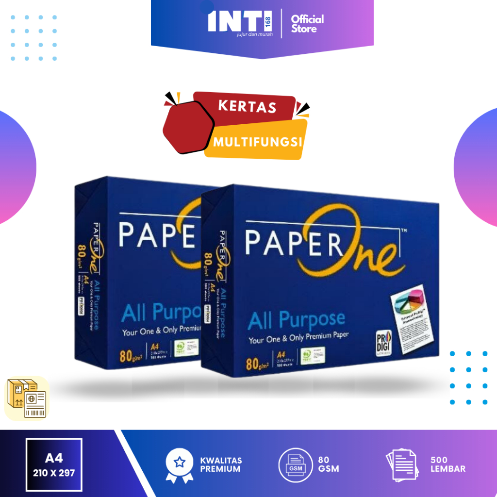 Jual Paperone Kertas A4 80gr All Purpose 1 Rim 500 Lembar Kertas Hvs