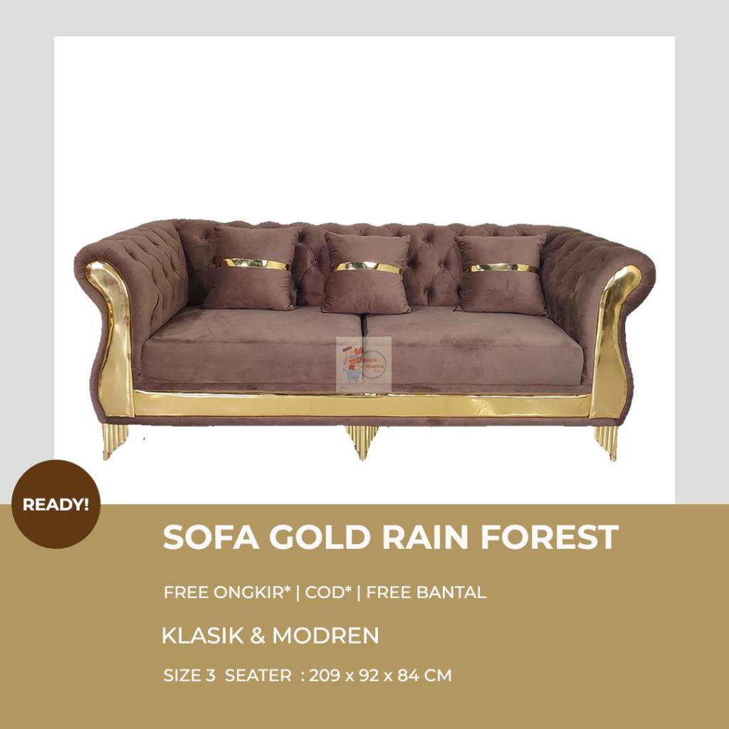 Jual Sofa Gold Klasik Mewah Kain Midili Garansi 3 Tahun Free Bantal ...