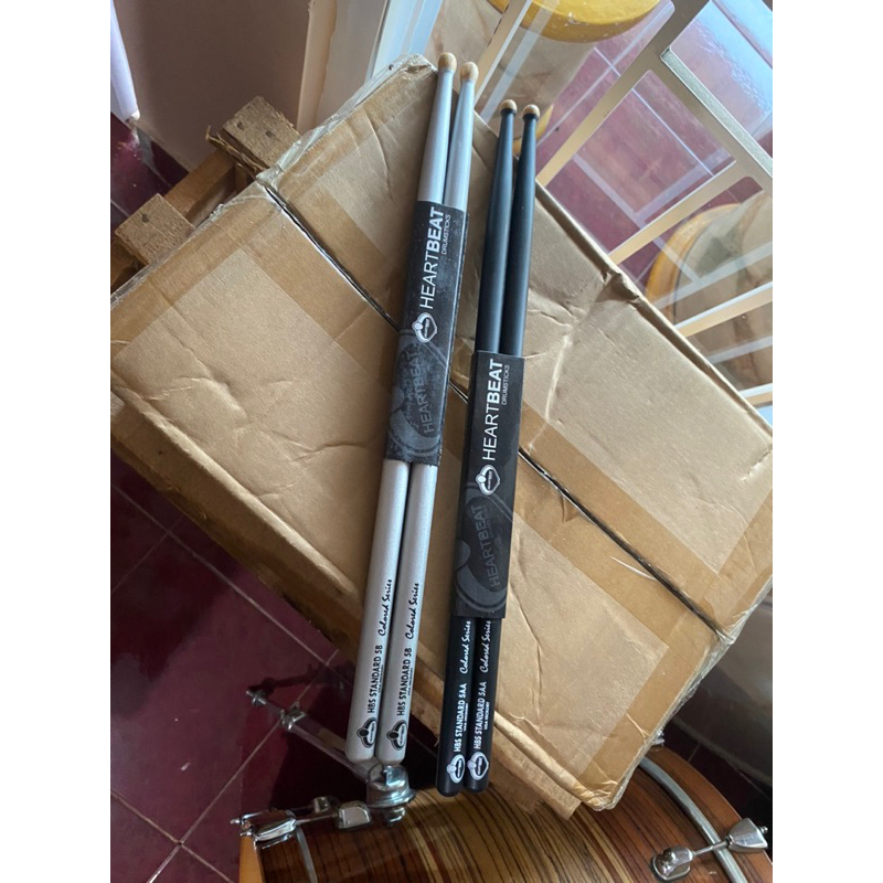 Jual HEARTBEAT DRUM STICK SILVER 5B & BLACK 5AA | Shopee Indonesia