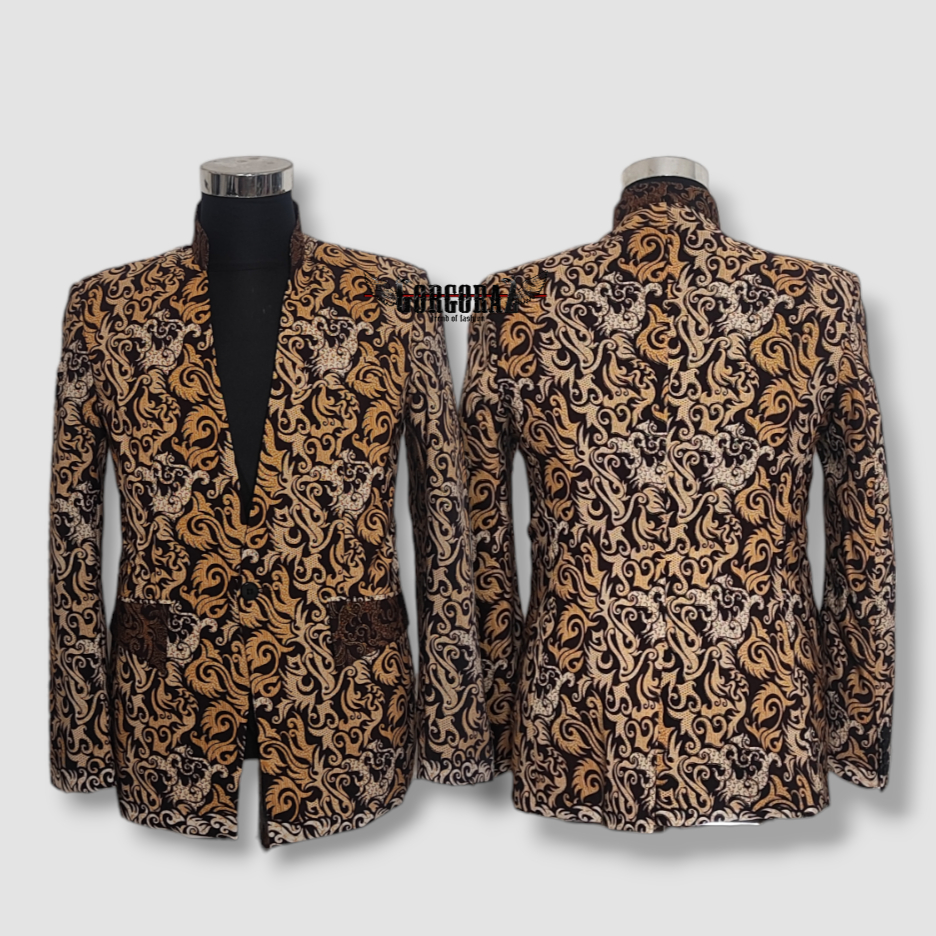 Jual jas batik blazer batik pria keren slimfit modern chiangi gorgoraz ...
