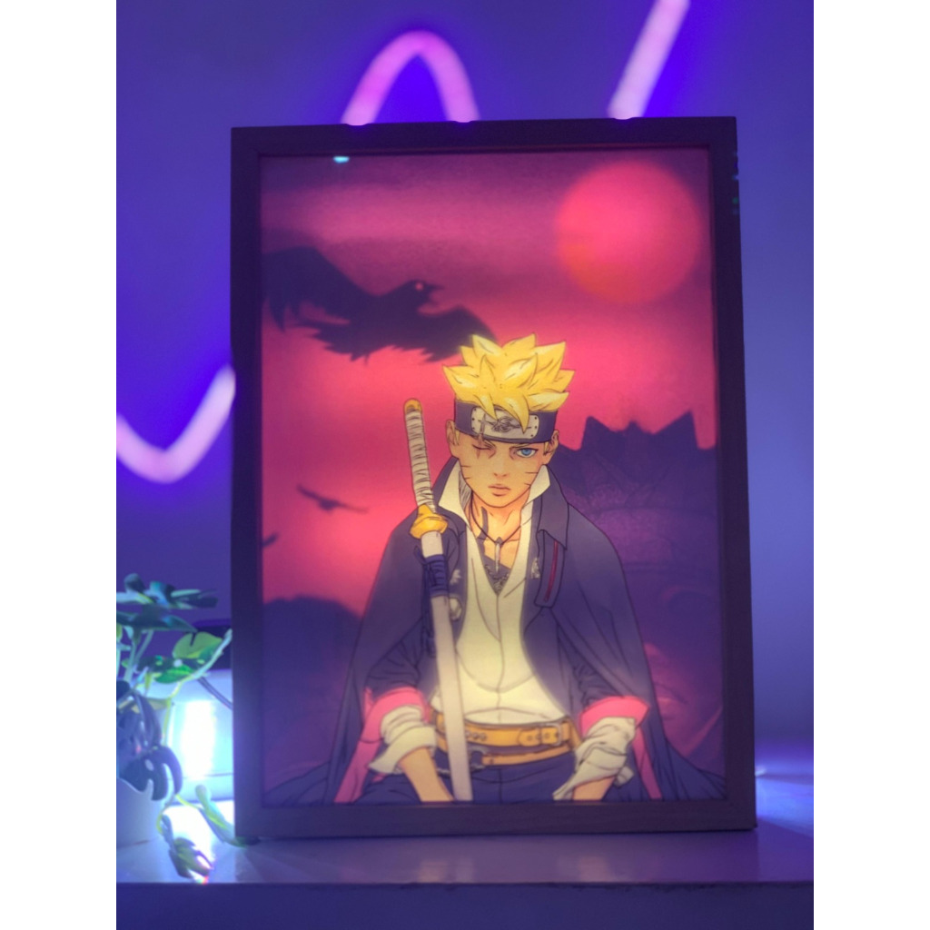 Jual Light Painting Anime Boruto Frame Kayu A4 | Shopee Indonesia