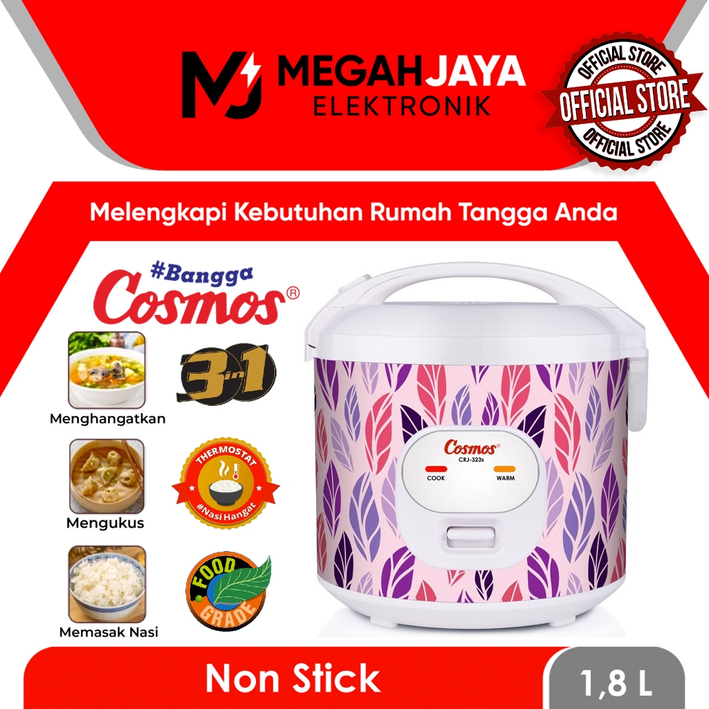 Jual [COD READY] COSMOS RICE COOKER / MAGIC COM CRJ 3123 / CRJ323 S ...
