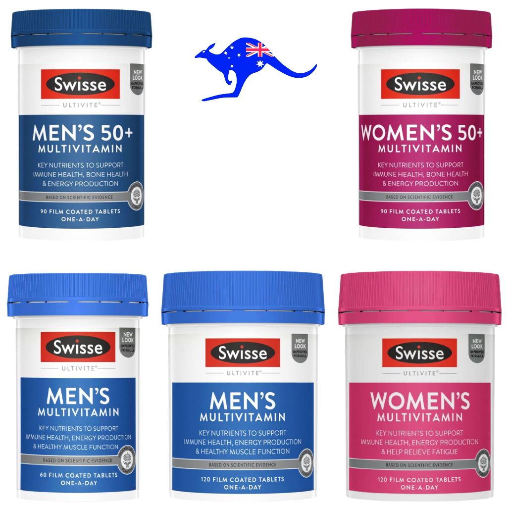 Jual Swisse Men's Ultivite Multivitamin 60 Tablets Men 120 / Women's Women 50+ 50 + 90 Tablet ...