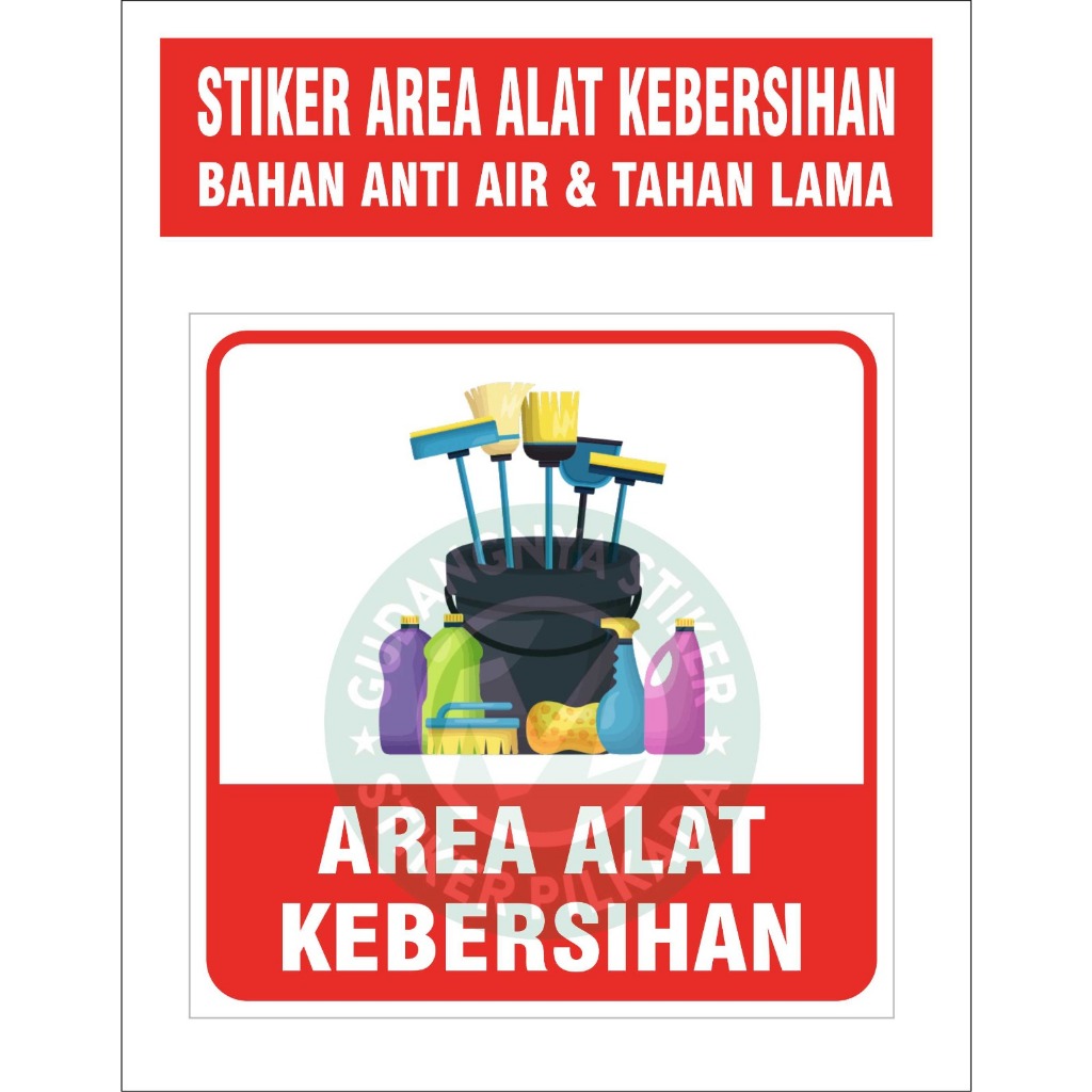 Jual STIKER VINYL AREA ALAT KEBERSIHAN | Shopee Indonesia