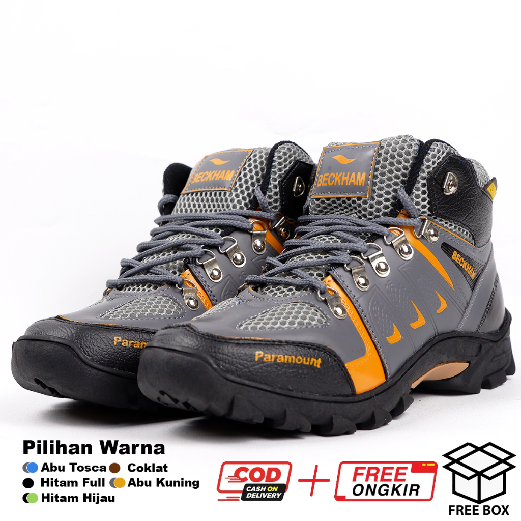 Jual sepatu gunung pria paramount hiking - sepatu gunung boot beckham- sepatu olahraga pria ...