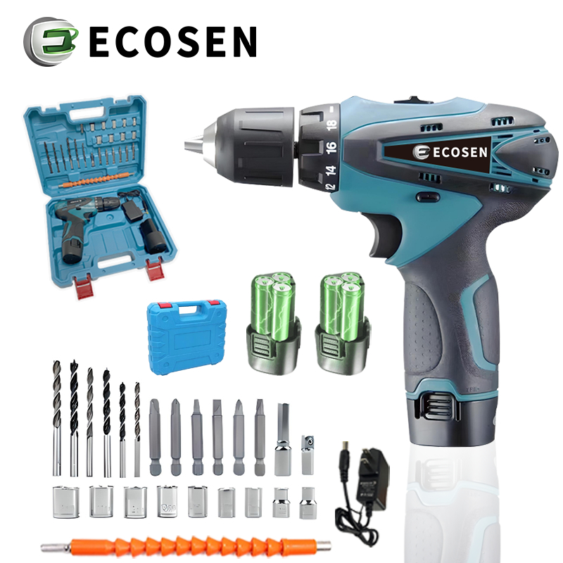 Jual ECOSEN Mesin Bor Baterai Tangan 98V Bor Listrik Bor cas Bor mini ...