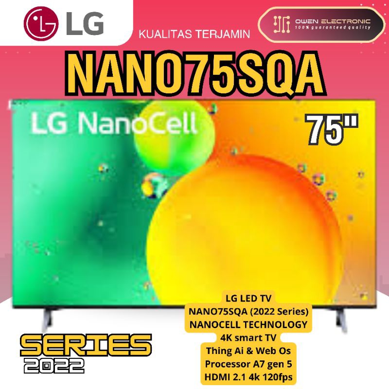 Jual LG 4K SMART TV 75NANO75/75Nano75SQA 2022 75inch NANOCELL | Shopee Indonesia