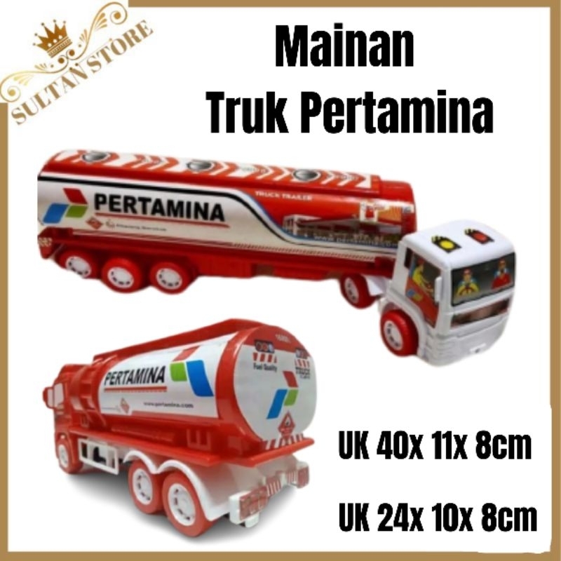 Jual Mainan mobil truk Tanki Pertamina miniatur truck tangki bensin ...