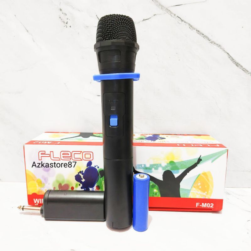 Jual microphone wireless fleco m02 mic karaoke professional dyanamic ...