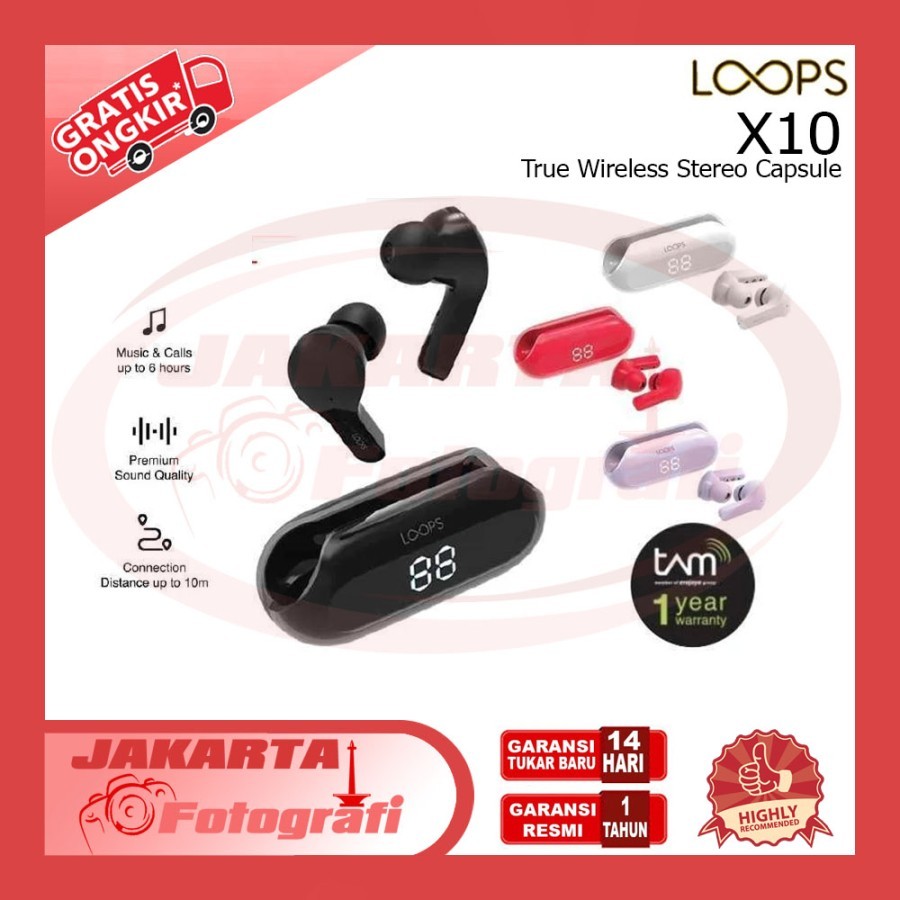 Jual LOOPS True Wireless Stereo Capsule X10 | Shopee Indonesia