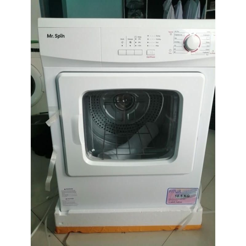 Jual Mesin pengering pakaian gas Mr. Spin 10,5 kg pintu depan | Shopee Indonesia