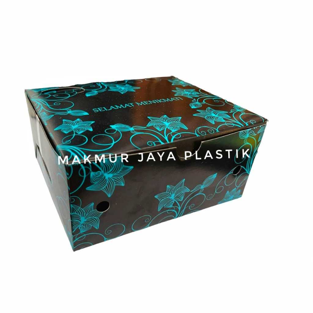 Jual Dus snack box kue motif bunga hitam | Shopee Indonesia