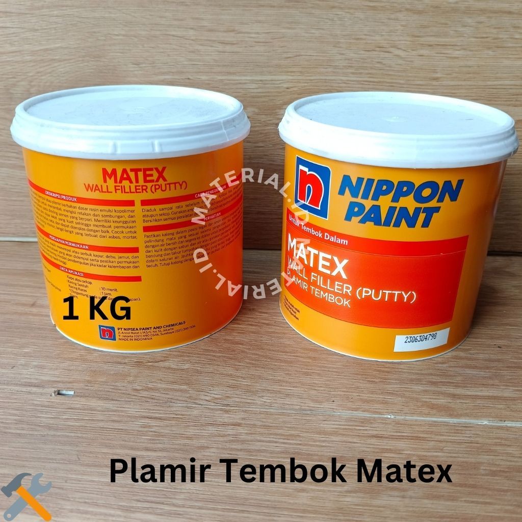 Jual Pelamir Plamir Matex 1 KG Wall Filler Penambal Tambal Tembok Termurah | Shopee Indonesia