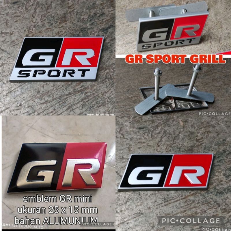 Jual satu buah emblem GR SPORT dan GR emblem gazoo racing toyota bahan ...