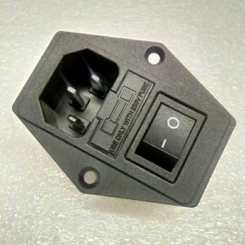 Jual Socket AC IN Power Listrik 220VAC With Rocker switch | Shopee ...