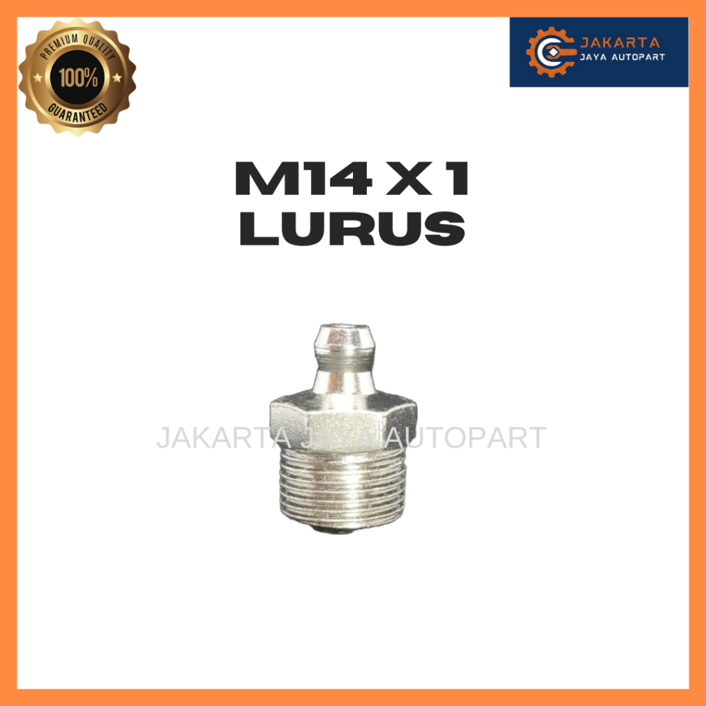 Jual NIPPLE GREASE LURUS M14*1 NEPEL GREASE M14*1 NEPEL GEMUK STEEL ...