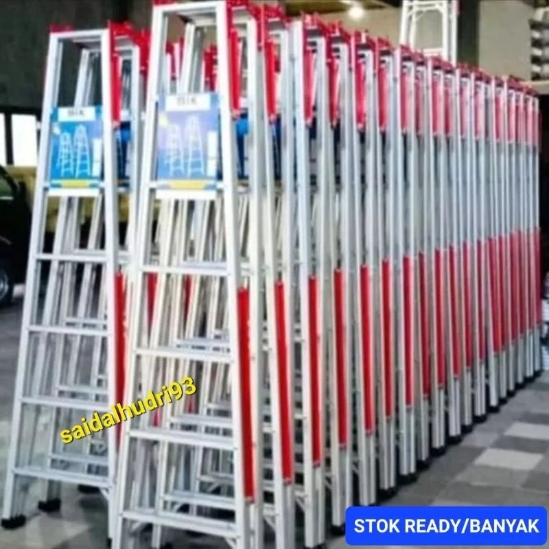 Jual PROMO TANGGA LIPAT ALMUNIUM 200 MENJADI 400 CM ANTI PATAH SUPER ...