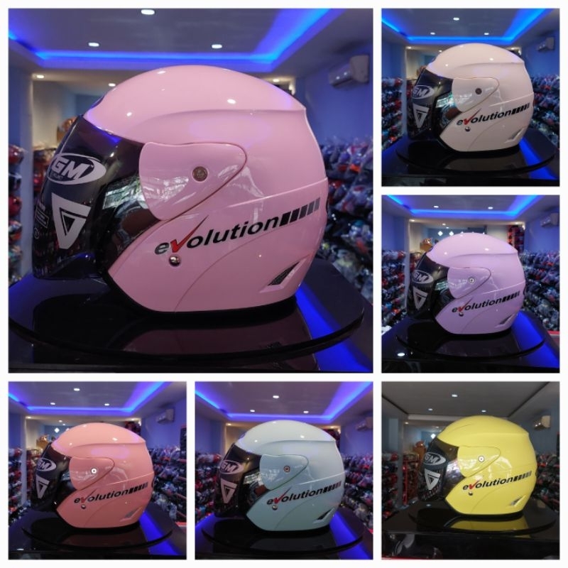 Jual HELM GM EVOLUTION WARNA PASTEL | Shopee Indonesia