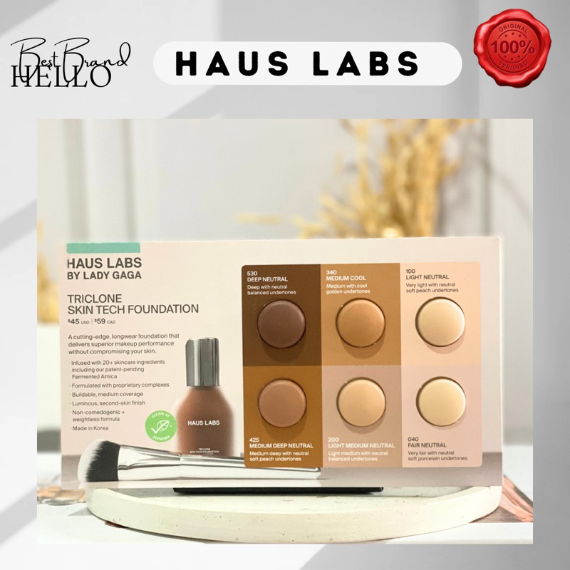 Jual HAUS LABS Triclone Skin Tech Medium Coverage Foundation sample ...