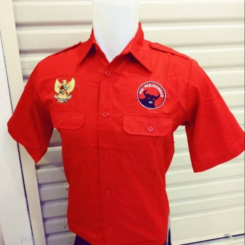 Jual KEMEJA PDIP/SERAGAM PARTAI PDIP/KEMEJA PDI PERJUANGAN | Shopee ...