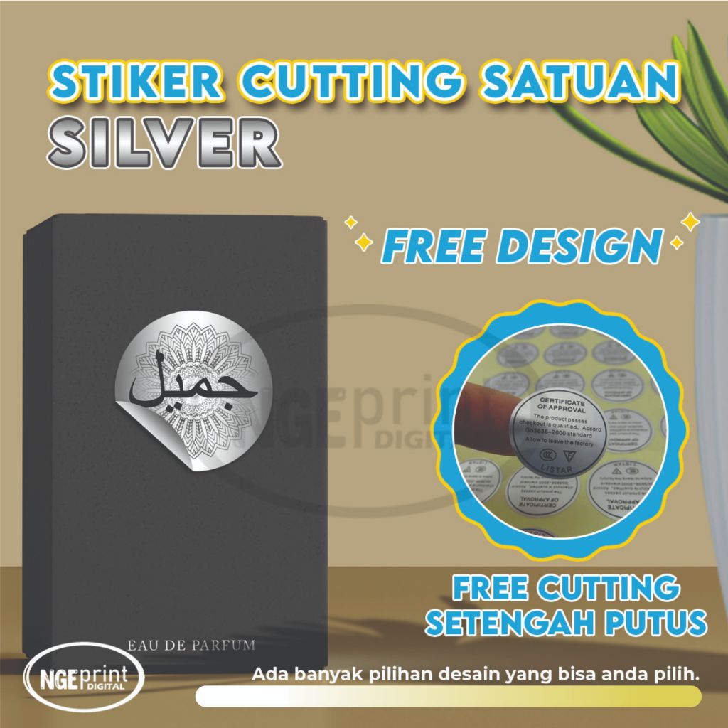 Jual Stiker GOLD / SILVER Stiker Kemasan Makanan Gold / Stiker Label ...