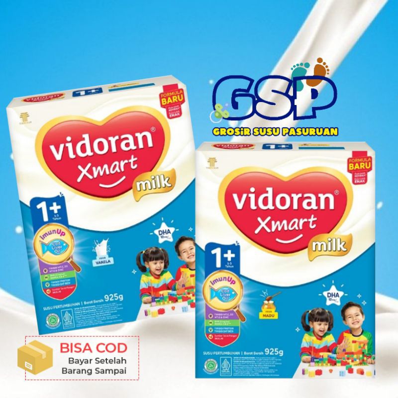 Jual VIDORAN X-MART 1+ 3+ MADU/VANILA 925G | Shopee Indonesia