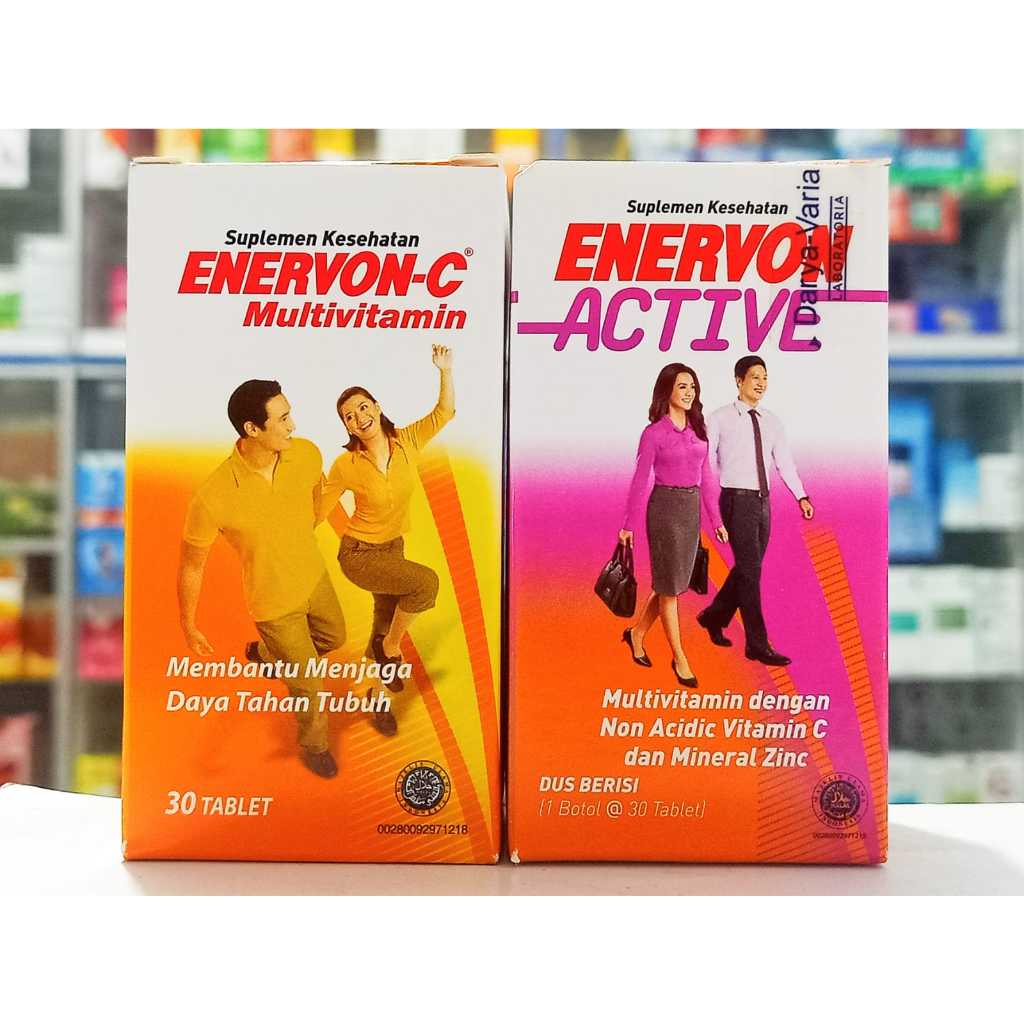 Jual Enervon-C dan Enervon Active 𝟏 𝐁𝐎𝐓𝐎𝐋 𝐈𝐒𝐈 𝟑𝟎 𝐓𝐀𝐁𝐋𝐄𝐓 - Menjaga Daya ...