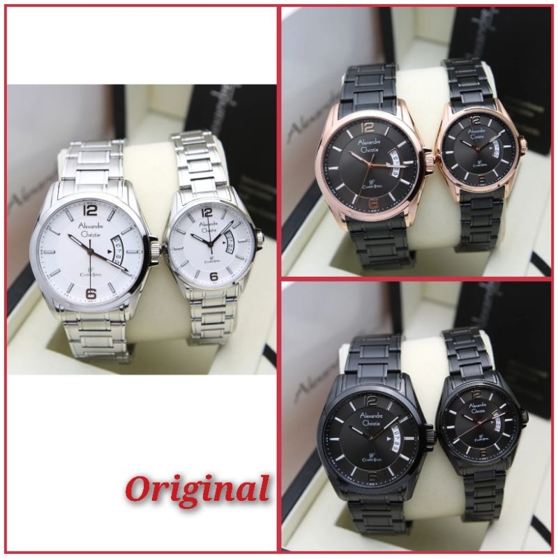 Jual Jam Tangan Couple Alexandre Christie Ac 8289 Ac 8684 Original ...