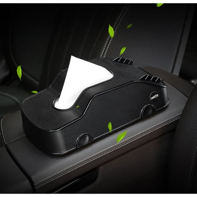 Jual Tempat tissue mobil 3 in 1 HITAM | Shopee Indonesia