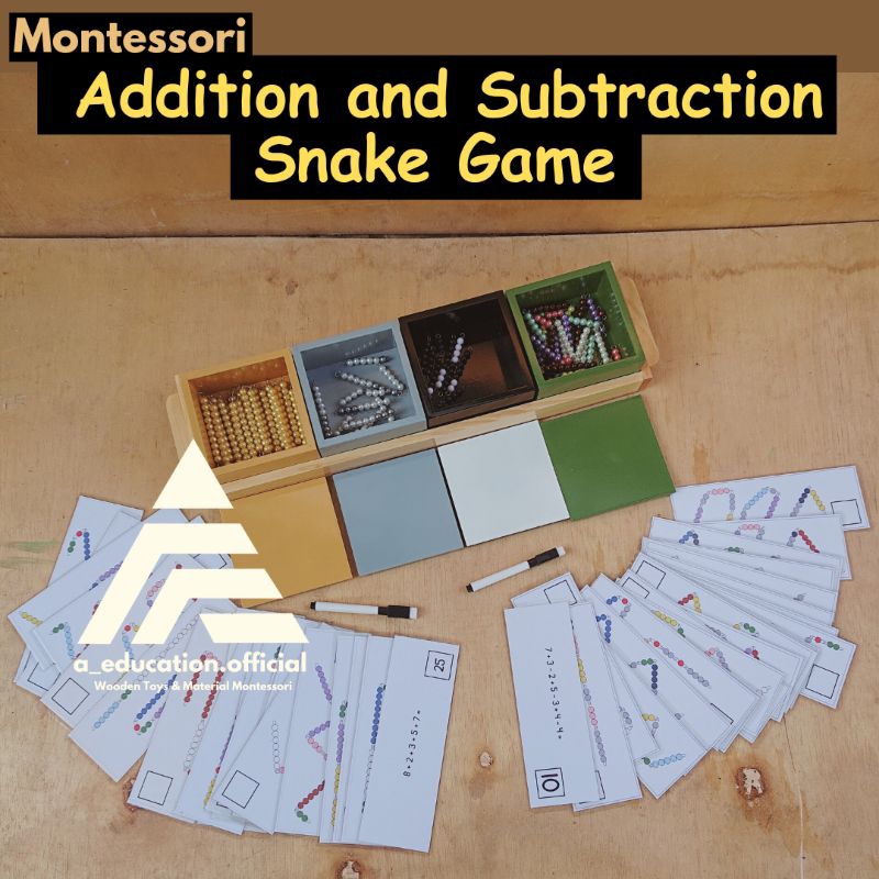 Jual ADDITION AND SUBTRACTION SNAKE GAME MONTESSORI | Shopee Indonesia