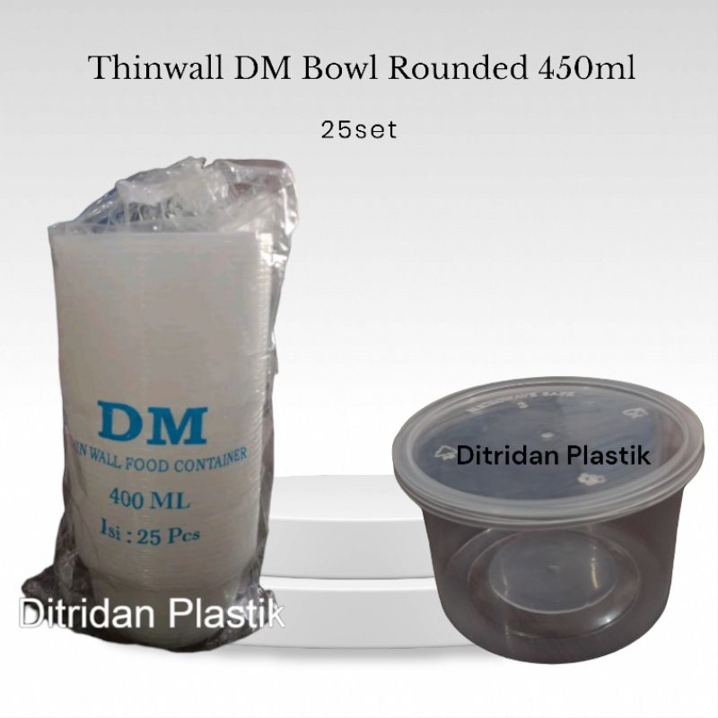 Jual Thinwall DM Cup Makanan Round Ukuran 450ml (25pcs) | Shopee Indonesia